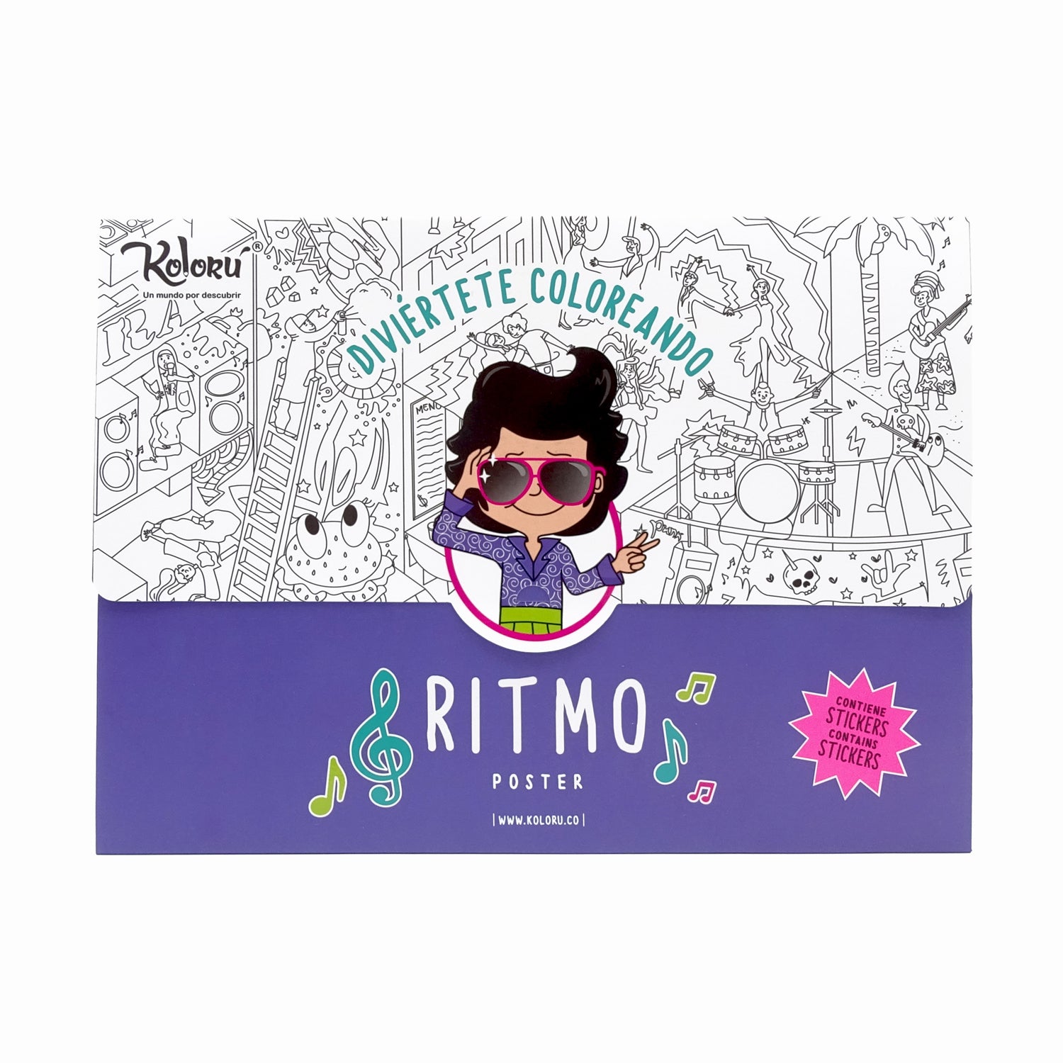 Poster para Colorear Ritmo